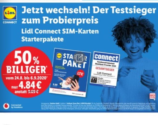Lidl: SIM-Karte mit 10 Euro Guthaben für 4,84 Euro frei Haus ...