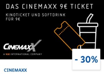 Cinemaxx: Kinoticket inklusive Softdrink für neun Euro – Discountfan.de