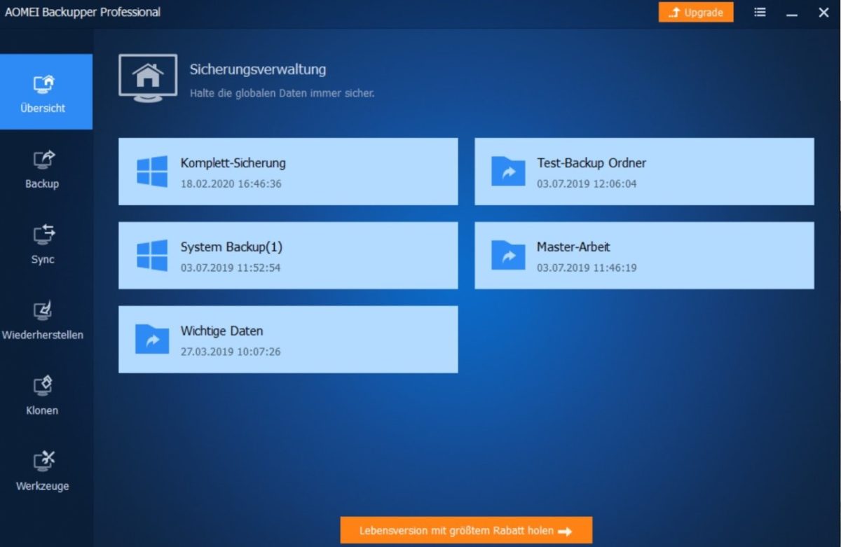 Gratis: Vollversion „Aomei Backupper Pro“ zum Download – Discountfan.de