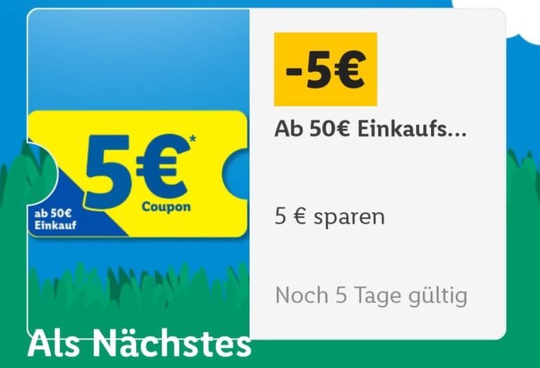 Lidl Plus: 5 Euro Discounter-Rabatt ab 50 Euro Warenwert - Discountfan.de