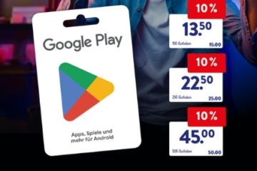 Aldi-Süd: Guthaben für "Google Play" mit 10 Prozent Rabatt - Discountfan.de